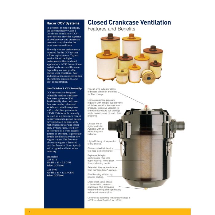 [CCV4500KIT01]Parker Racor CCV SYSTEM ASSEMBLY BYPASS SYSTEM